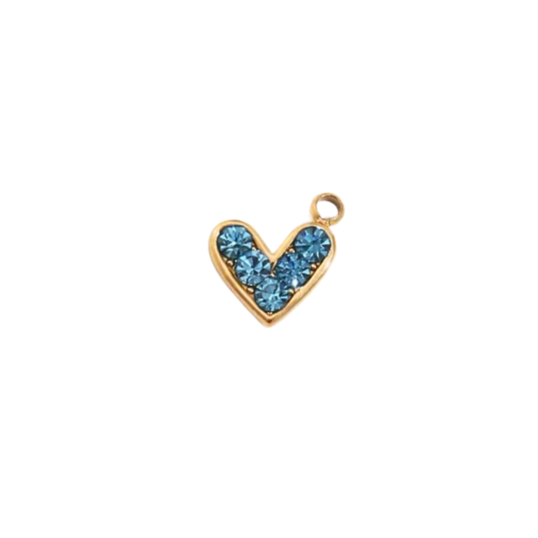 Mini blue heart charm – Adira Label