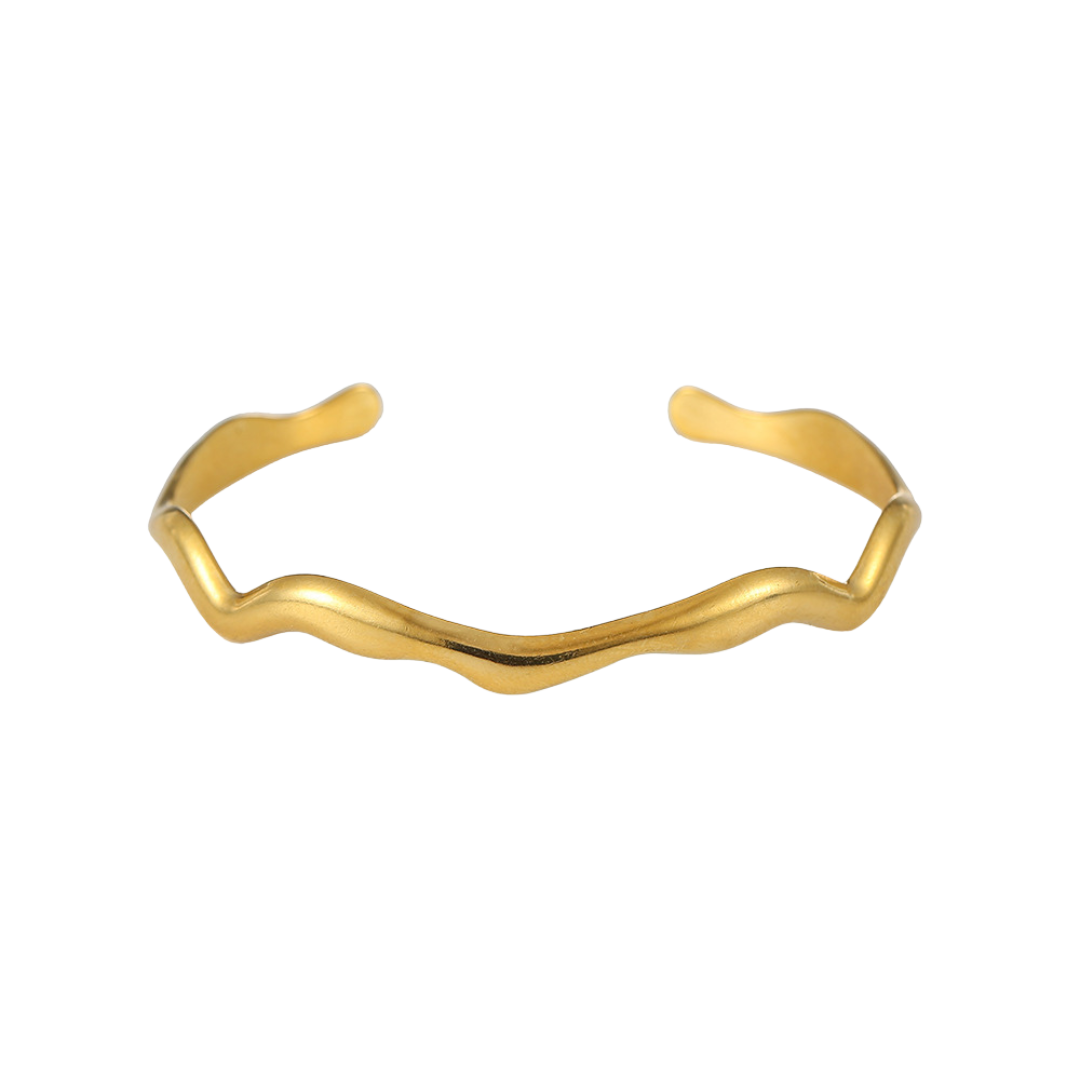 NYRA | Recycled 316L stainless steel bangle in Malta – Adira Label