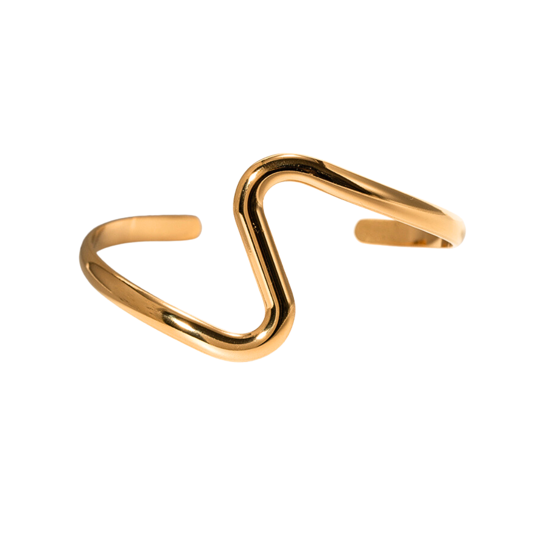 AMELIA | Recycled 316L stainless steel funky bangle in Malta – Adira Label